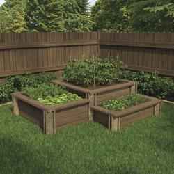 7' x 6' AC2® CedarTone Premium Pressure Treated Large L-Shape Raised ...