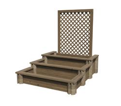 5' x 6' x 7' AC2® CedarTone Premium Pressure Treated Three Tier Raised ...