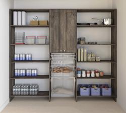 Dakota Closets™ 99"W x 86-1/2"H x 14-5/8"D Cottage Wooden Pantry System ...