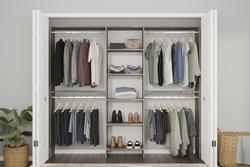 Dakota Closets™ 99"W x 86-1/2"H x 14"D Cottage Wooden Reach-In Closet ...