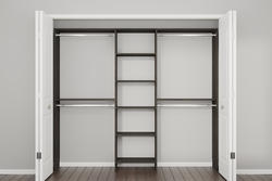 Dakota Closets™ 99"W x 86-1/2"H x 14"D Charcoal Wooden Reach-In Closet ...