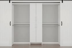 Dakota Closets™ 99"W x 86-1/2"H x 14-5/8"D White Wooden Reach-In Closet ...
