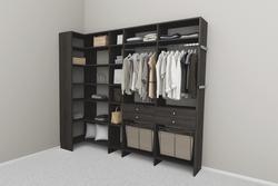 Dakota Closets™ 101"W x 86-1/2"H x 25-1/2"D Charcoal Corner Closet ...