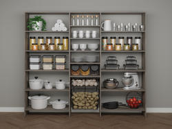Dakota Closets™ 99"W x 86-1/2"H x 14"D Cottage Pantry System at Menards®