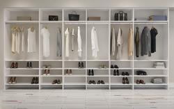 Dakota Closets™ 173-1/4"W x 86-1/2"H x 14-5/8"D White Wooden Closet ...