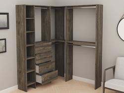 Dakota Closets™ 62-5/8"W x 86-1/2"H x 63-1/8"D Cottage Corner Walk-In ...