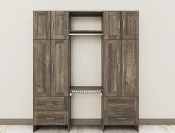 Dakota Closets™ 75"W x 86-1/2"H x 14-5/8"D Cottage Wooden Closet System ...