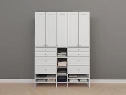 Dakota Closets™ 62-5/8"W x 86-1/2"H x 14-5/8"D White Closet System at ...
