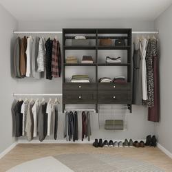 Dakota Closets™ 81-7/8"W x 61-1/4"H x 14-5/8"D Adjustable Charcoal Wall ...