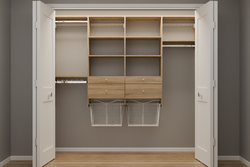 Dakota Closets™ 99-3/4"W x 61"H x 14-5/8"D Coastal Oak Closet System at ...