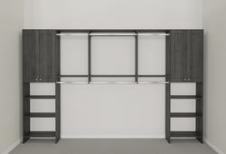 Dakota Closets™ 136-1/2"W x 86-1/2"H x 14-5/8"D Charcoal Closet System ...