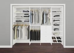 Dakota Closets™ 111-3/4"W x 86-1/2"H x 14-5/8"D White Closet System at ...