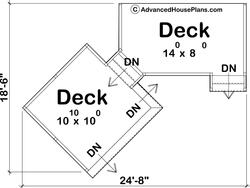 14' x 8' Timber Creek Deck with 10' x 10' Lower Material List at Menards®