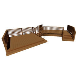14' x 8' Timber Creek Deck with 10' x 10' Lower Material List at Menards®