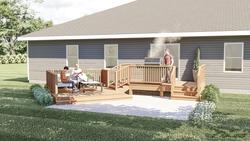 14' x 8' Timber Creek Deck with 10' x 10' Lower Material List at Menards®