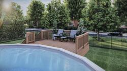 14' x 10' Riverbank Pool Deck for a 24' Pool Material List at Menards®