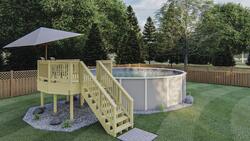 10' x 9'6" Palisade Pool Deck for a 15' Pool Material List at Menards®