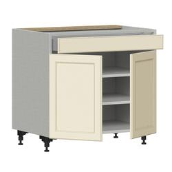 KLËARVŪE Cabinetry® 36" W x 24" D x 30" H Linsell® Ivory Base Cabinet ...