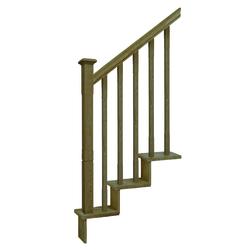 Mastercraft® Nickel 12-Step Staircase Rail with Stair Treads & Risers ...
