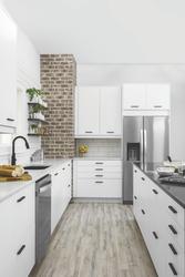 KLËARVŪE® Öland® White Galley with Island - Cabinets Only at Menards®