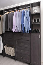 Dakota Closets™ 96"W x 86-1/2"H x 88-1/4"D Charcoal Wooden Walk-in ...