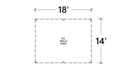 14'W x 18'L x 8'H Black/Natural Cedar Pro-Port™ Embedded Posts with ...
