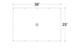 25'W x 36'L x 8'H Pro-Port™ Surface Mounted Posts Material List at Menards®