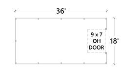 18'W x 36'L x 8'H Pro-Port™ Embedded Posts Material List at Menards®