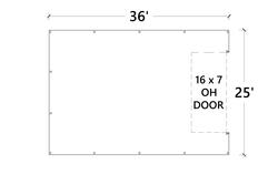 25'W x 36'L x 8'H Pro-Port™ Embedded Posts Material List at Menards®