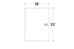 25'W x 18'L x 8'H Pro-Port™ Surface Mounted Posts Material List at Menards®