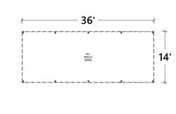 14'W x 36'L x 8'H Pro-Port™ Embedded Posts Material List at Menards®