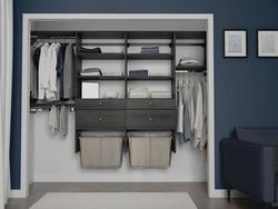 Dakota Closets™ 99-3/4"W x 61"H x 14-5/8"D Charcoal Closet System at ...
