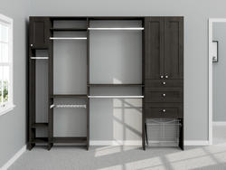 Dakota Closets™ 99-3/8"W x 86-1/2"H x 14-5/8"D Charcoal Closet System ...