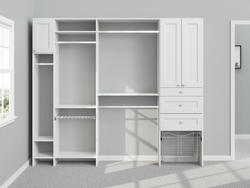Dakota Closets™ 99-3/8"W x 86-1/2"H x 14-5/8"D White Closet System at ...