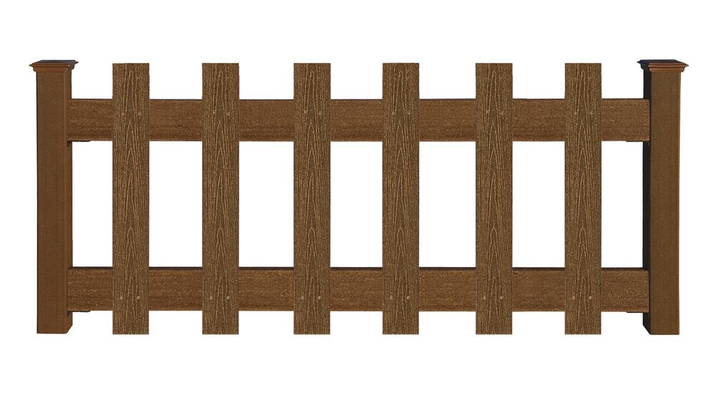 3 x 6 UltraDeck Composite Square Top Picket Fence Panel w Post Sleeve Material List