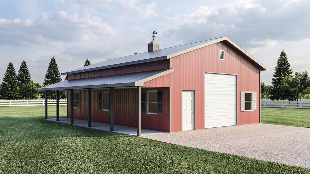 Menards Pole Building Plans Marshfield Post Frame Building 24'W X 36'L