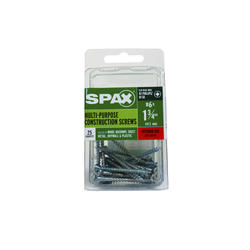 SPAX® #6 x 1-3/4" Combo Drive Zinc Flat Head Wood Screw - 25 Count at ...