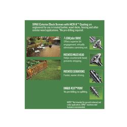 SPAX® #8 x 2" T-Star Plus Drive HCR-X Exterior Coated Flat Head Deck ...
