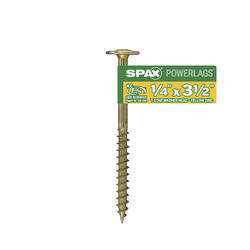 SPAX® 1/4" x 3-1/2" T-Star Drive Grade 5 Yellow Zinc Washer Head ...