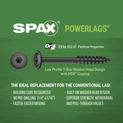 SPAX® 5/16" x 6" T-Star Drive Grade 5 HCR Exterior Coated Washer Head ...
