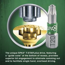 SPAX® #10 x 2-1/2" T-Star Drive HCR-X Exterior Coated Wafer Head Multi ...