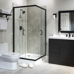 Palisade™ 36"W x 36"D x 78"H Wind Gust Shower Corner Wall Surround (2 ...