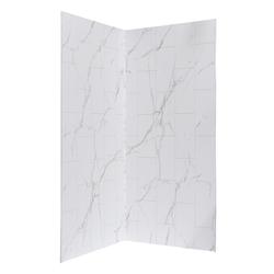 Palisade™ 36"W x 36"D x 78"H Carrara Marble Corner Shower Wall Surround ...