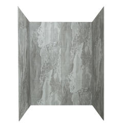 Palisade™ 60"W x 30"D x 78"H Smoky Sky Shower Wall Surround (4-Piece ...