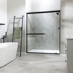 Palisade™ 60"W x 32"D x 78"H Wind Gust Shower Wall Surround (4-Piece ...