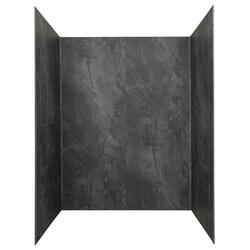 Palisade™ 60"W x 32"D x 78"H Cracked Slate Shower Wall Surround (4 ...