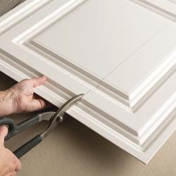 Genesis™ Designer PVC 2' x 2' White Icon Relief Drop Ceiling Tile at ...