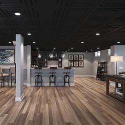 Genesis™ Designer PVC 2' x 2' Black Icon Relief Drop Ceiling Tile at ...