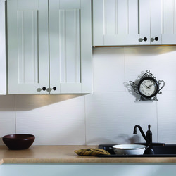 Fasade® Ripple 18" x 24" Matte White Vinyl Backsplash Tile - 5 Pack at ...