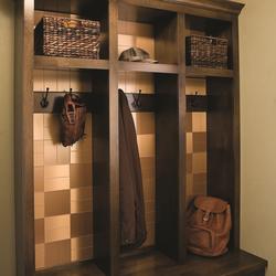 Aspect™ 3" x 6" Copper Peel & Stick Brushed Metal Long Grain Backsplash ...